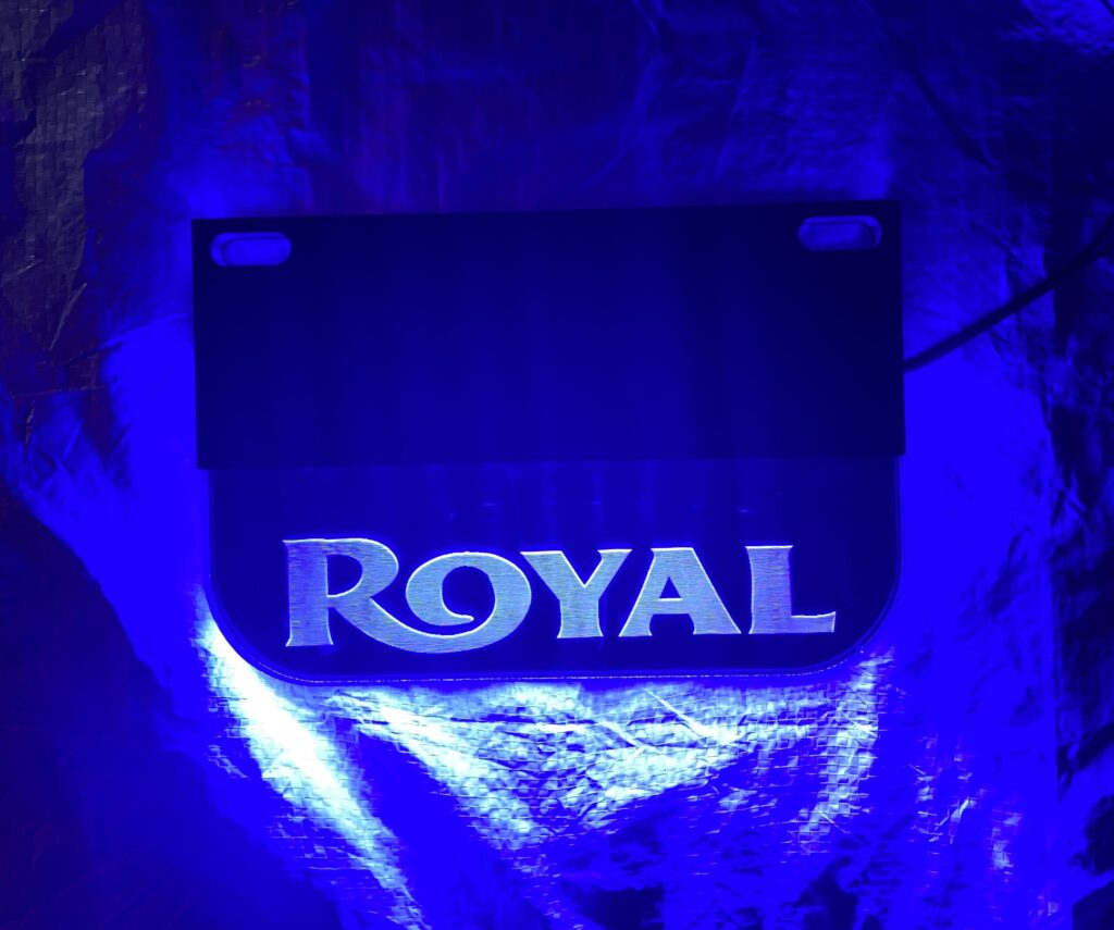 Blue LED Number Plates for Royal Enfield Bikes (Set of Front and Rear ...