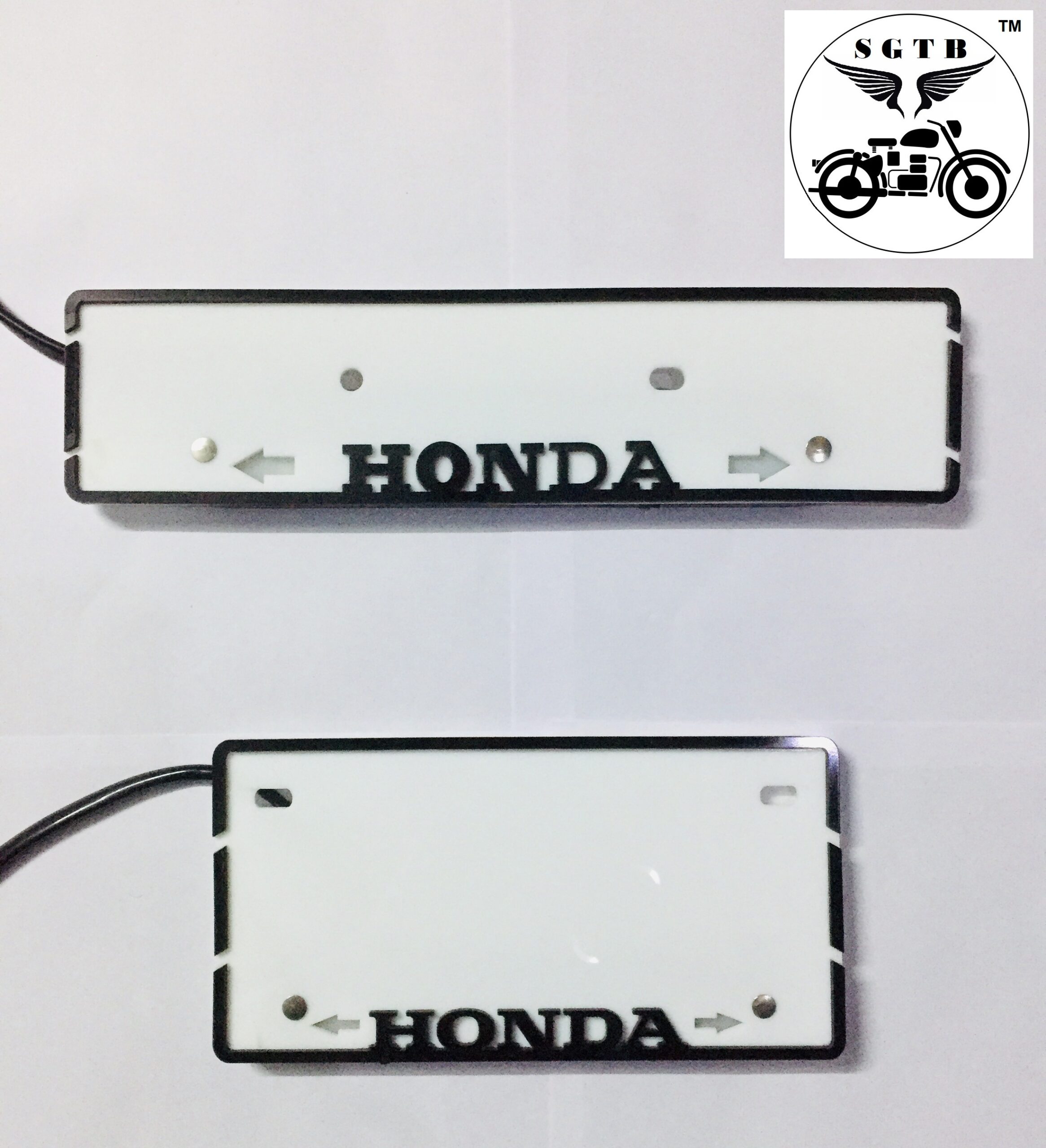 LED Number Plates with Indicator Light for Honda Activa Scooty & Bikes ...