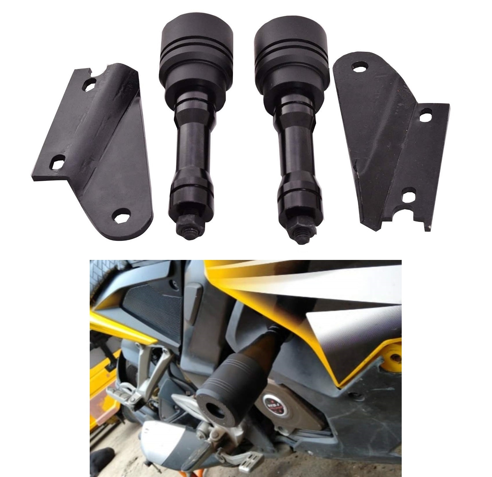 Pulsar NS 200 Bike Crash Guard Frame Slider Heavy » Autosparehub